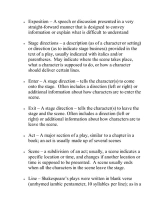 Elements of drama | DOCX