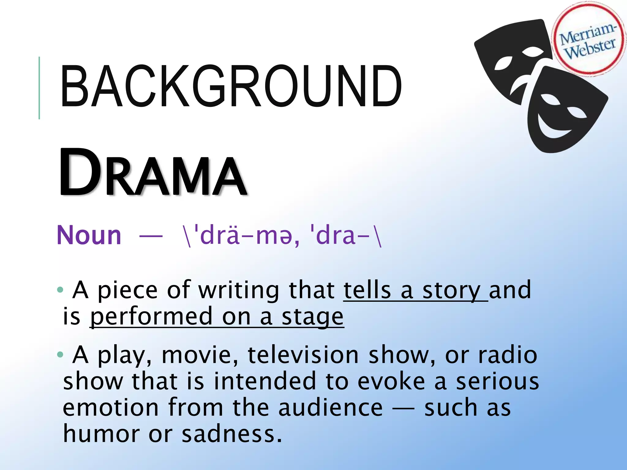 Elements of Drama.pptx | Television | Entertainment