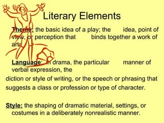 Power Point Presentation on Elements Of Drama | PPT