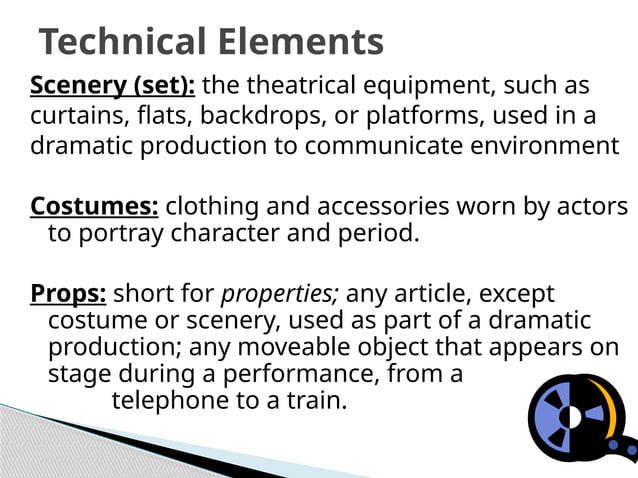 The Elements of Drama: Literary, Technical, and Performance.pptx