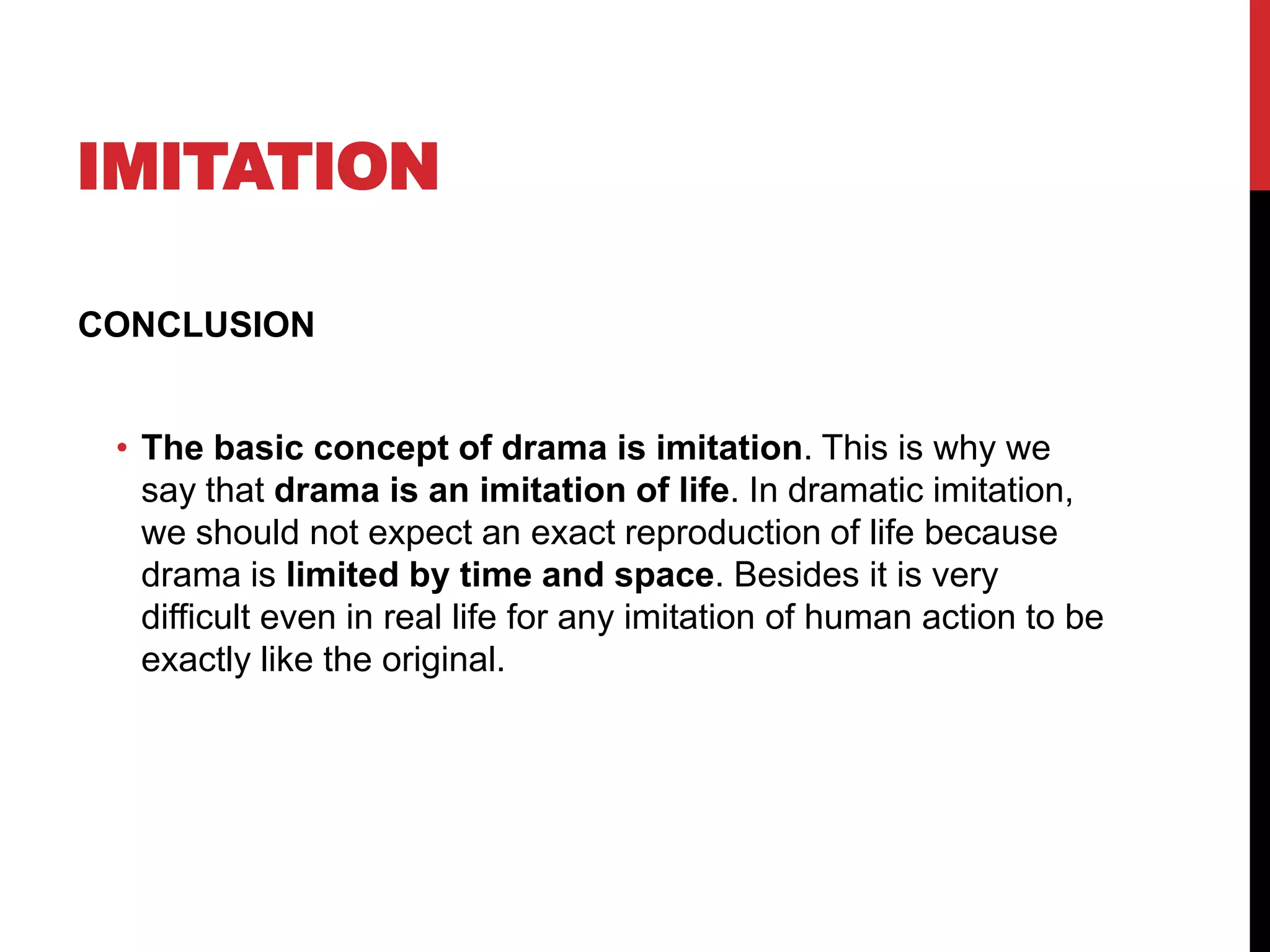 Elements of drama: imitation & dialogue | PPTX