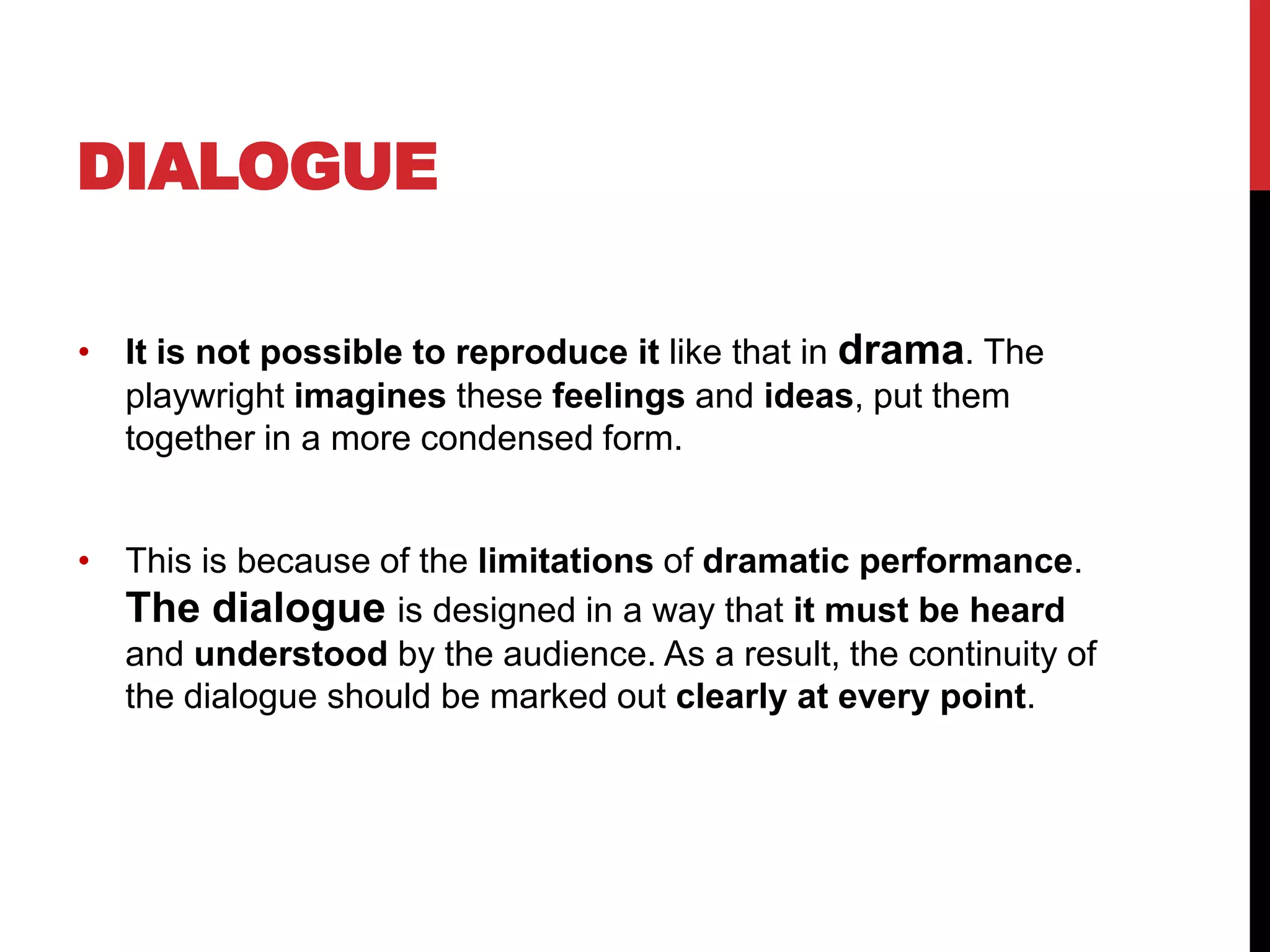 Elements of drama: imitation & dialogue | PPTX