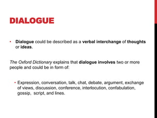 Elements of drama: imitation & dialogue | PPTX