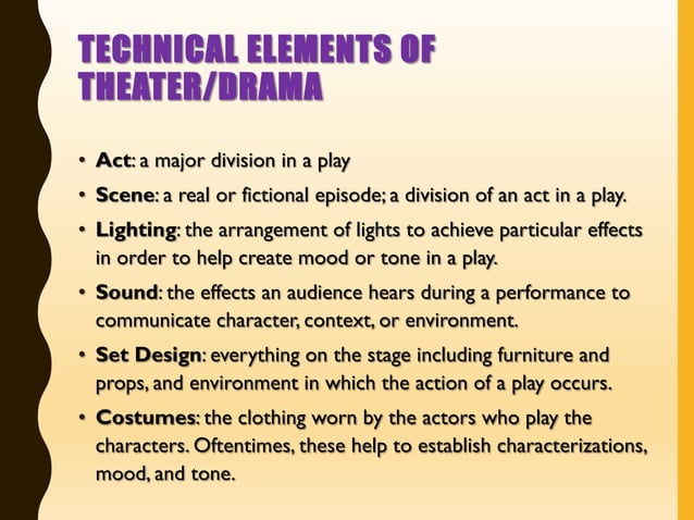 Elements of Drama and Theater.pdf | Drama | Genres
