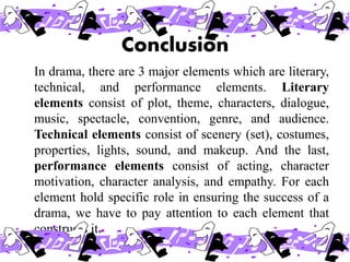 Elements of drama | PPTX