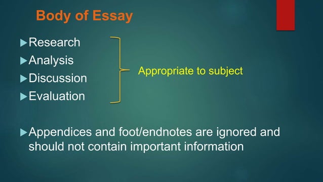 Elements of the Extended Essay | PPT