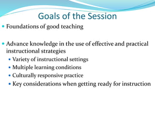 Elements of Effective Teaching | PPTX