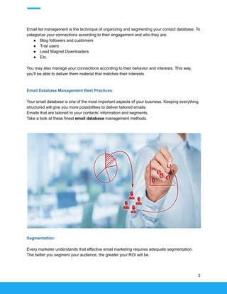 Elements of email list database - Go PDF | PDF