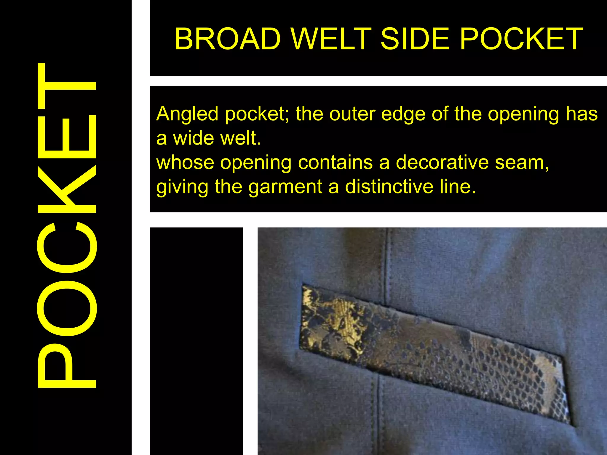 Elements of fashion pockets | PPTX