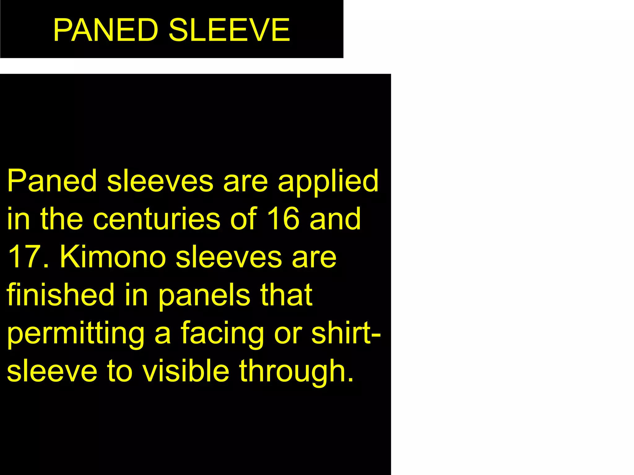 Elements of fashion sleeves | PPTX