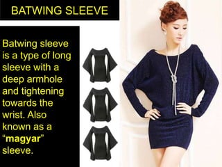 Elements of fashion sleeves | PPTX