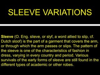 Elements of fashion sleeves | PPT