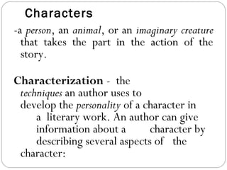 HS English 2 lesson-Elements of fiction | PPT