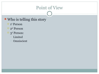 Elements of Fiction | PPT