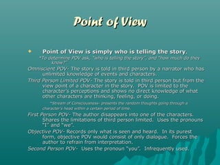 Elements of fiction | PPT