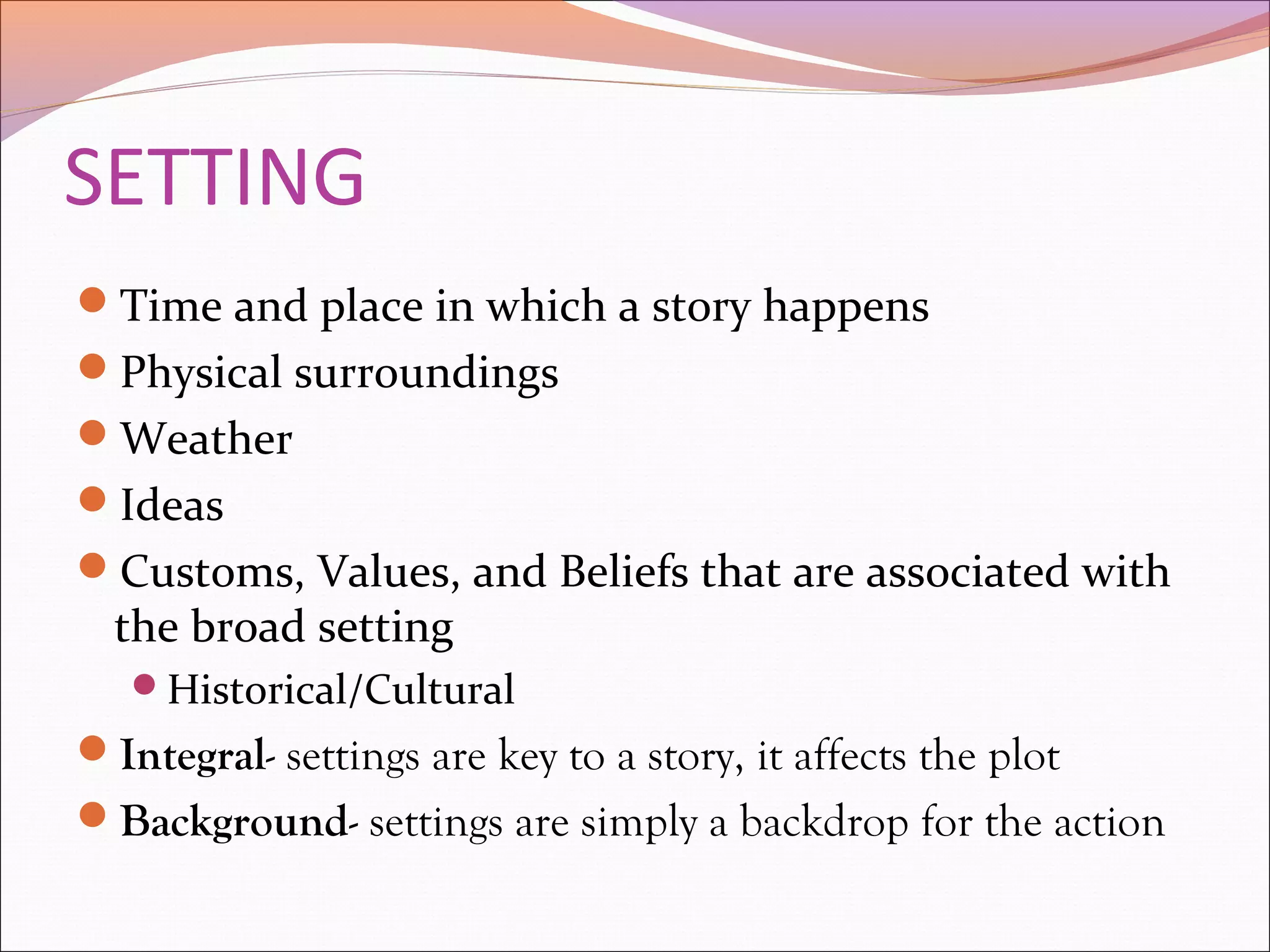 Elements of Fiction | PPT
