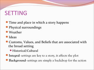 Elements of Fiction | PPT