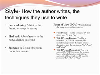 Elements of Fiction | PPT