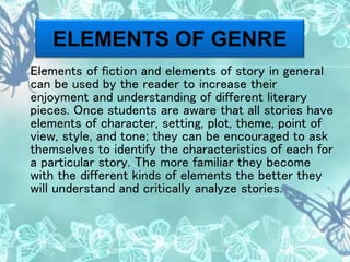 Elements of fiction | PPTX