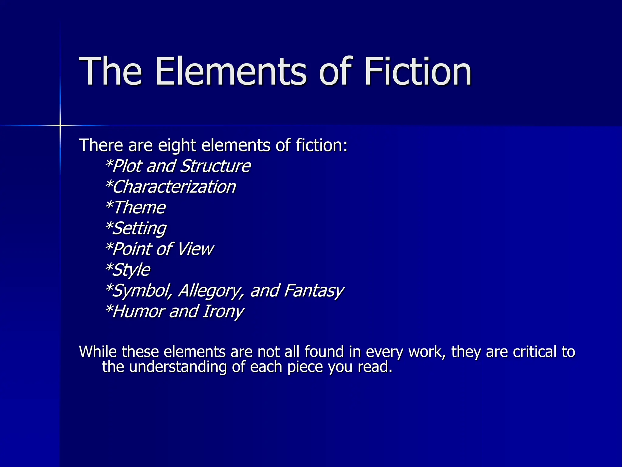 Elements of Fiction Powerpoint Presentation.ppt