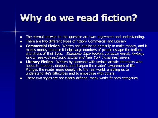 Elements of Fiction Powerpoint Presentation.ppt | Drama | Genres