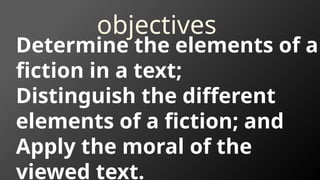 elements of fiction POWERPOINT PRESENTATION | PPTX