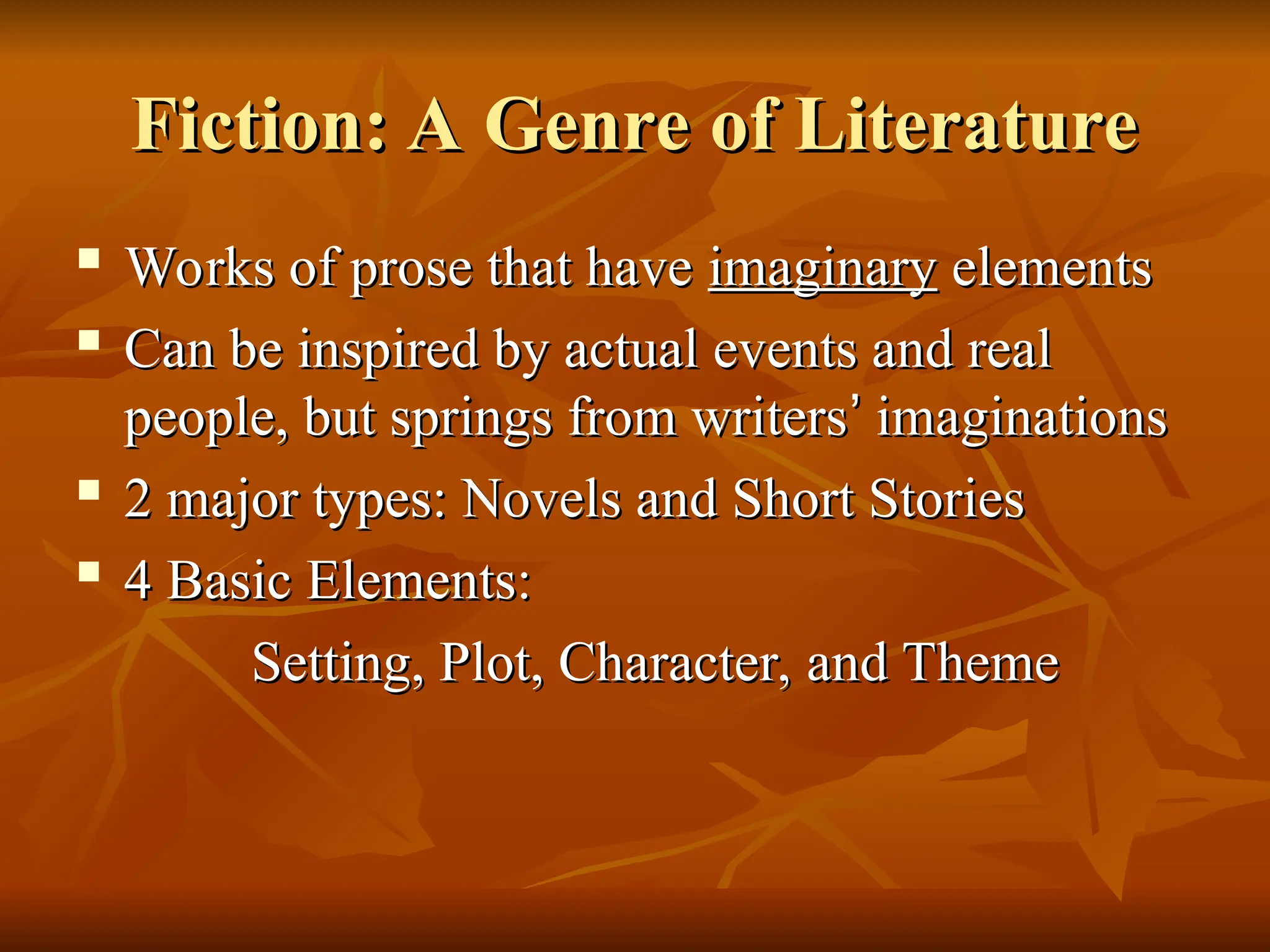 Elements of Fiction Presentation PPT.ppt