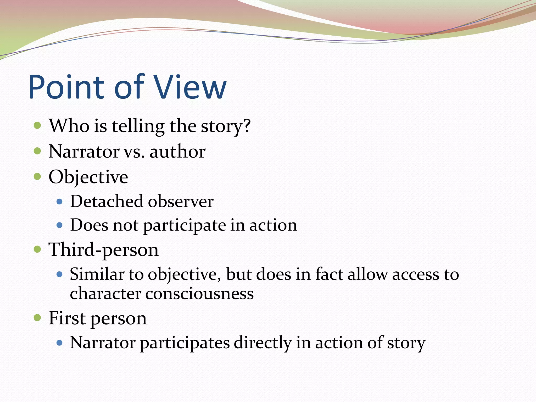 Elements Of Fiction Part Two | PPTX