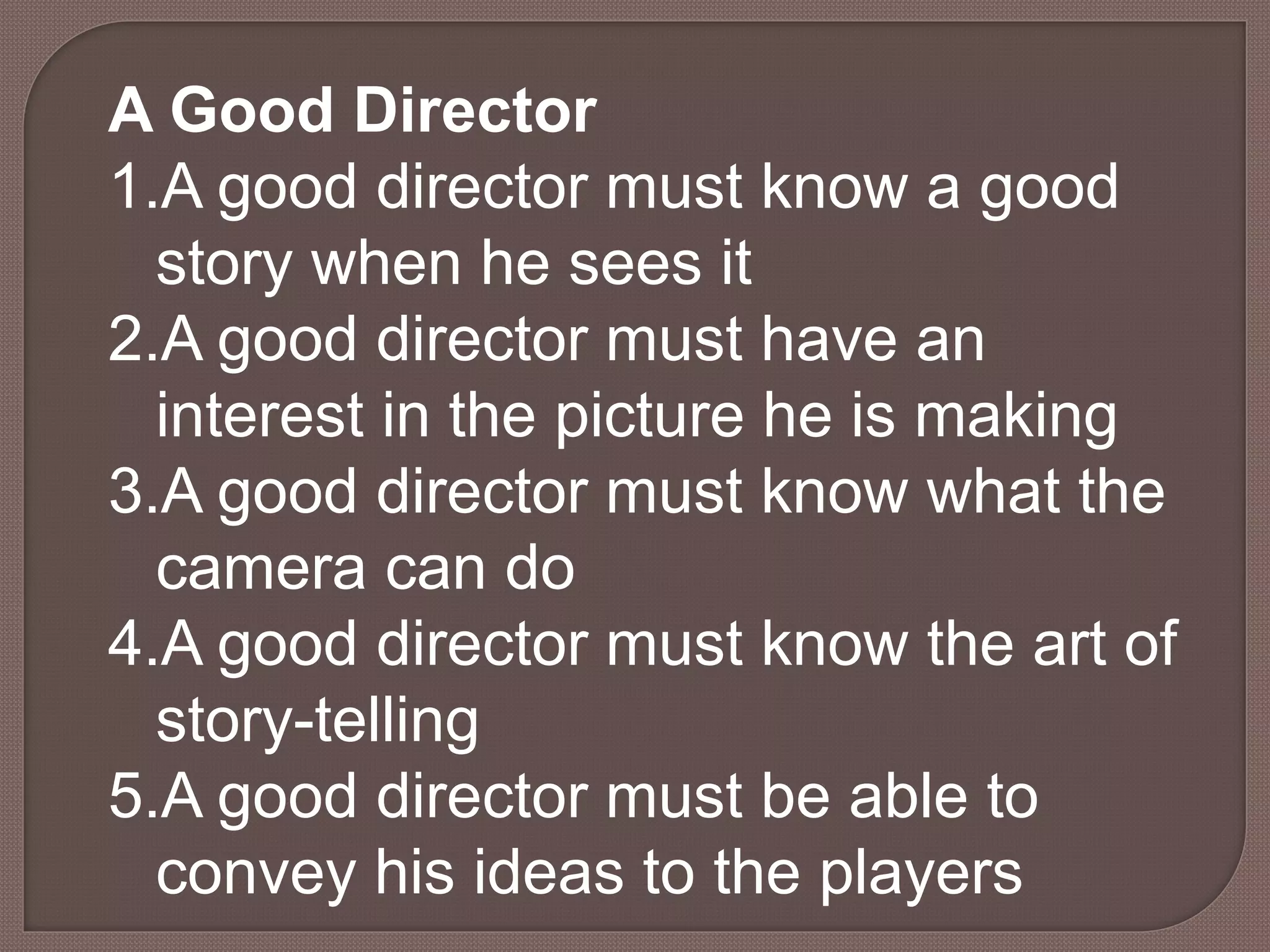 Elements of film making | PPTX