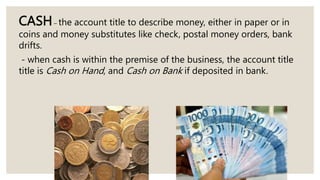 Elements of financial statements and account titles used - Copy.pptx ...