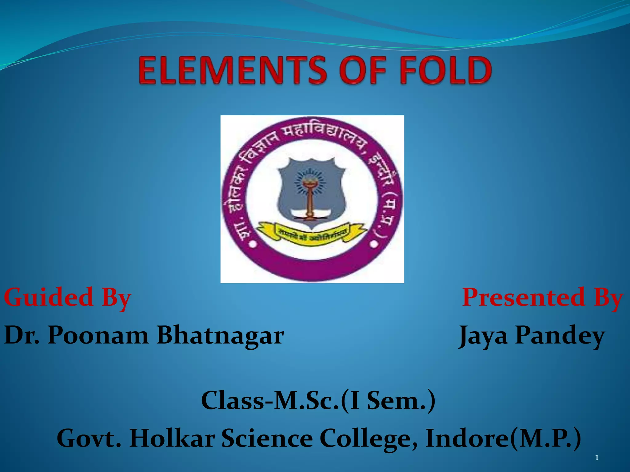 Elements of fold | PPTX
