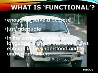 Elements of Functional English | PPTX