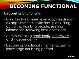 Elements of Functional English | PPTX