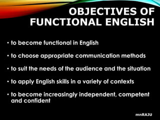 Elements of Functional English | PPTX