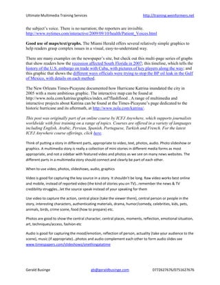 Elements of good multimedia story telling | PDF