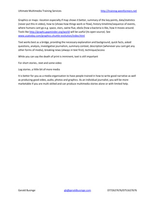 Elements of good multimedia story telling | PDF