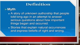 Elements of Greek Myths | PPT