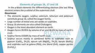 1st Lecture on Elements of groups 16, 17 & 18 | Chemistry Part I | 12th ...