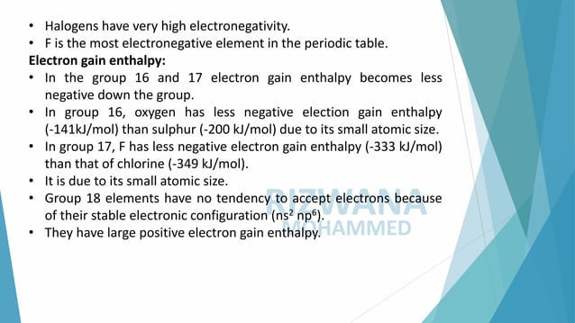1st Lecture on Elements of groups 16, 17 & 18 | Chemistry Part I | 12th Std | PDF | Chemistry ...