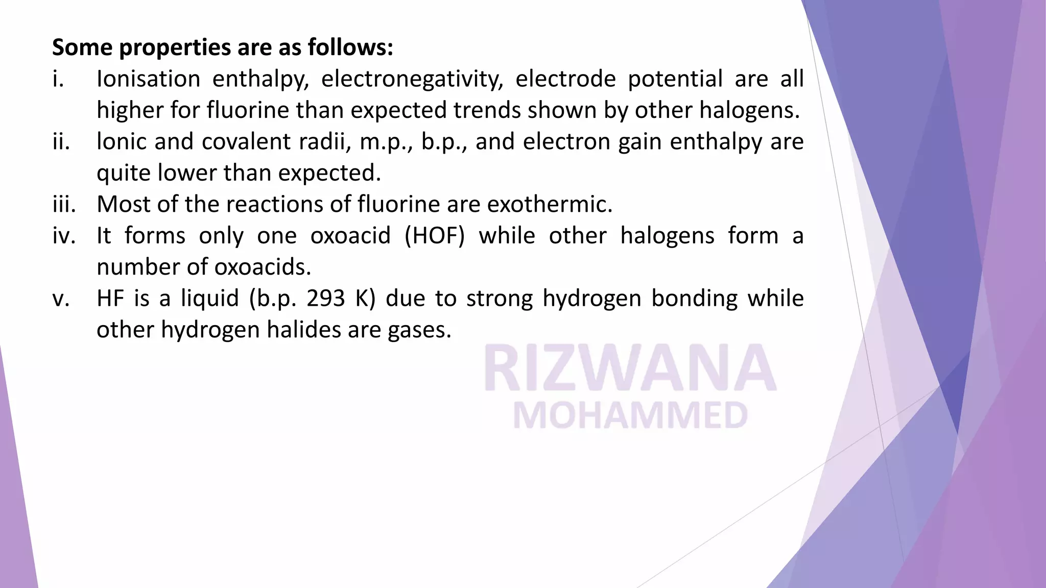 2nd Lecture on Elements of groups 16, 17 & 18 | Chemistry Part I | 12th ...