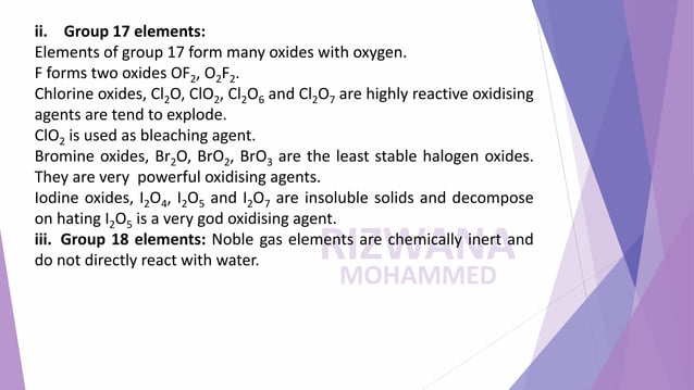 2nd Lecture on Elements of groups 16, 17 & 18 | Chemistry Part I | 12th ...