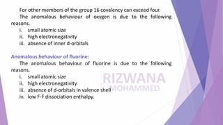 2nd Lecture on Elements of groups 16, 17 & 18 | Chemistry Part I | 12th ...
