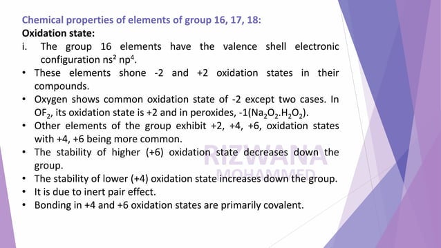 2nd Lecture on Elements of groups 16, 17 & 18 | Chemistry Part I | 12th ...