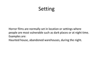 Elements of horror genre | PPTX