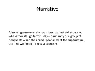 Elements of horror genre | PPTX