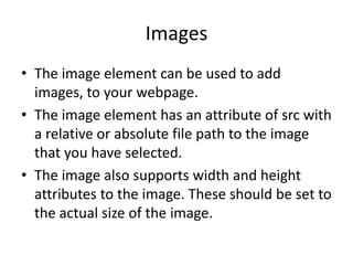 Elements of html powerpoint | PPTX