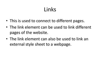 Elements of html powerpoint | PPTX