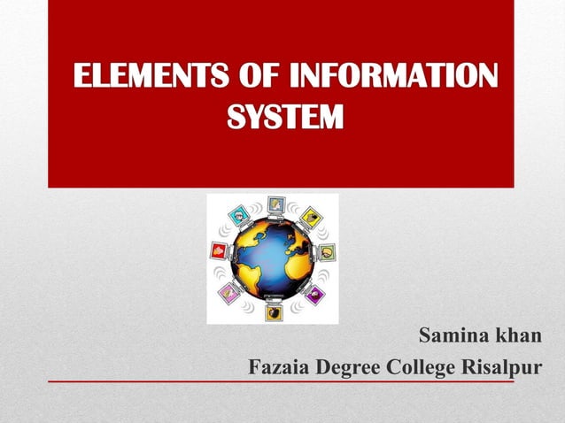 Elements of information system | PPT | Operating Systems | Computer ...