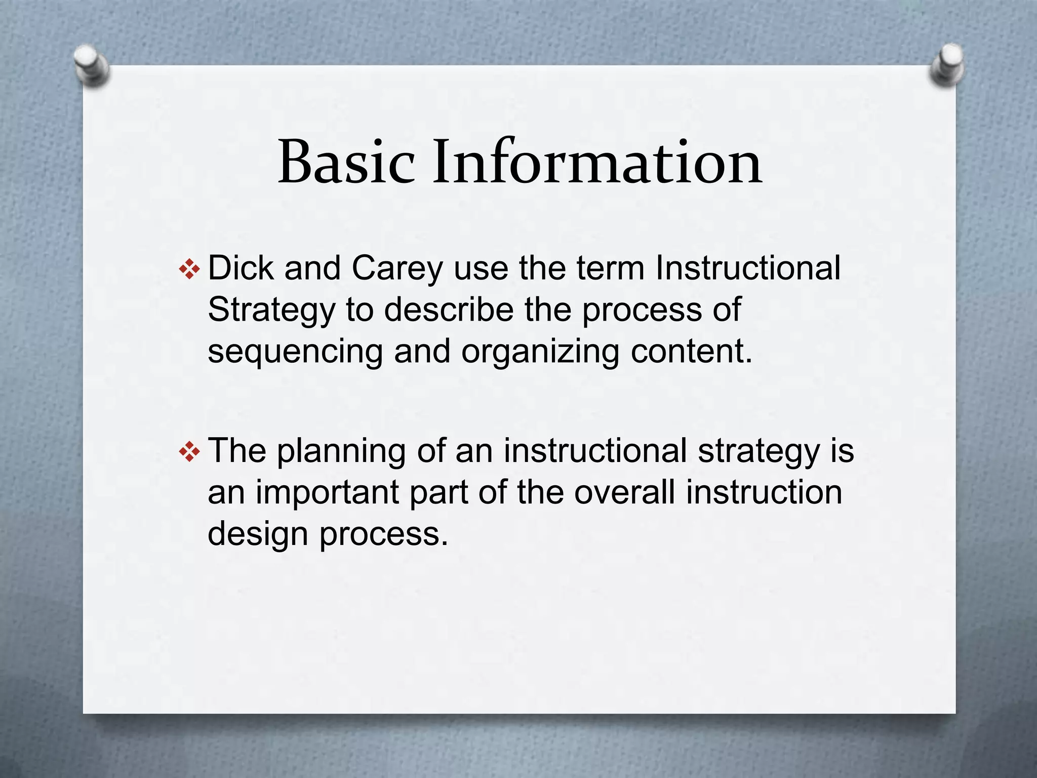 Elements of instructional strategy | PPTX