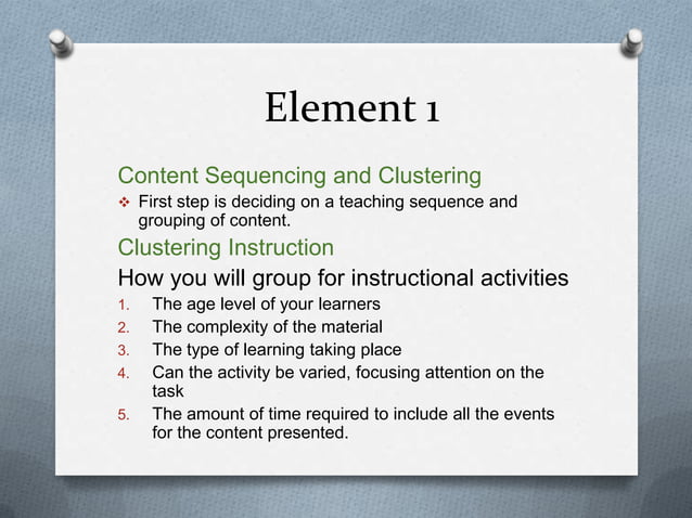 Elements of instructional strategy | PPTX